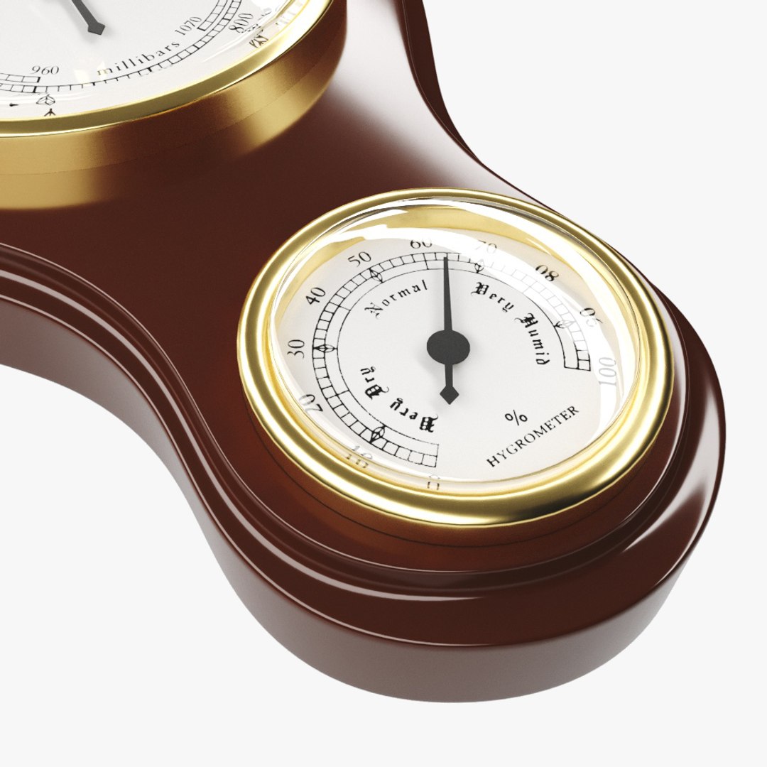 Weather Meter Including Barometer 3D Model - TurboSquid 1431655