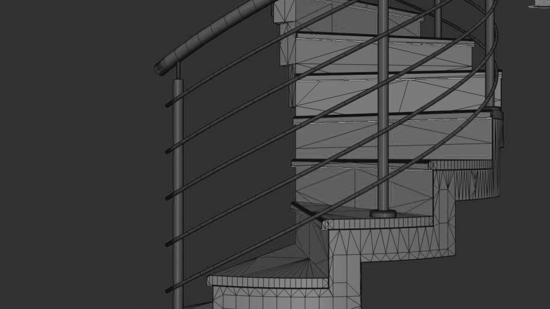 3D Spiral Stair - TurboSquid 2320965