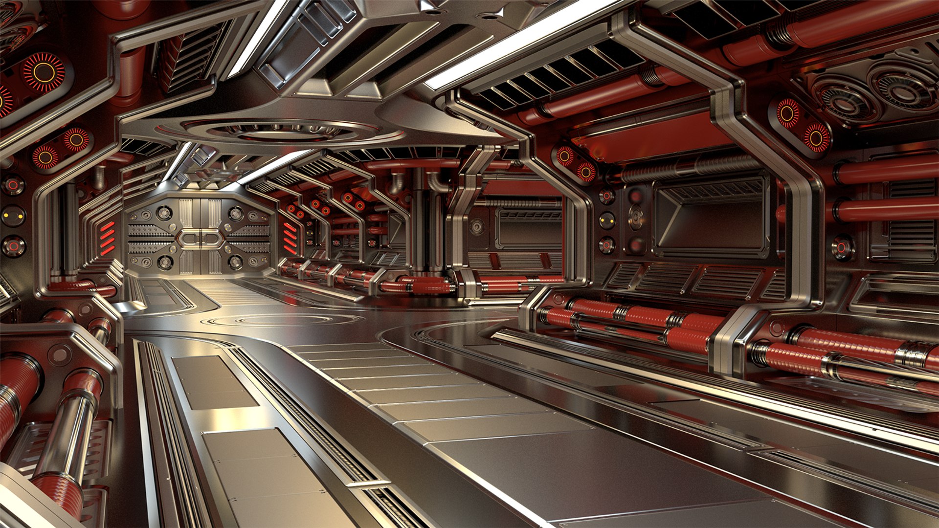 Sci-fi Modular Corridor Basic Model - TurboSquid 1366999
