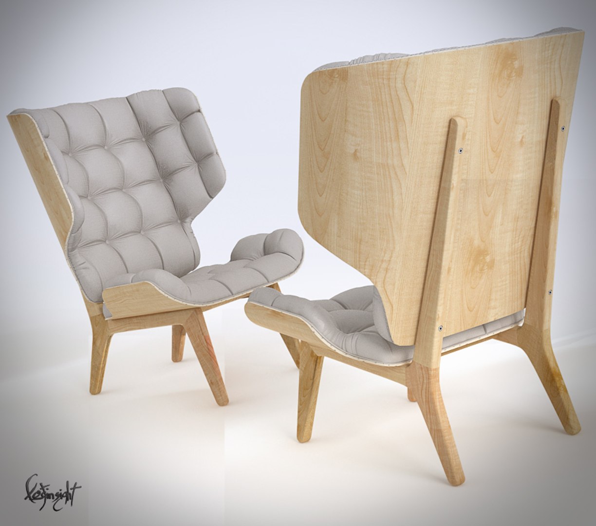 3d model mammoth chair armchair