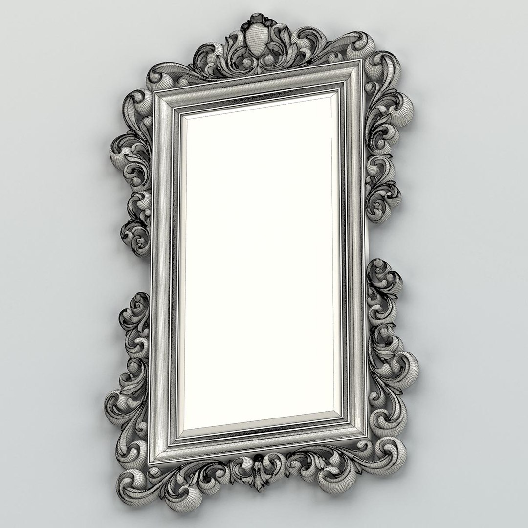 3d Carved Rectangle Mirror Frame