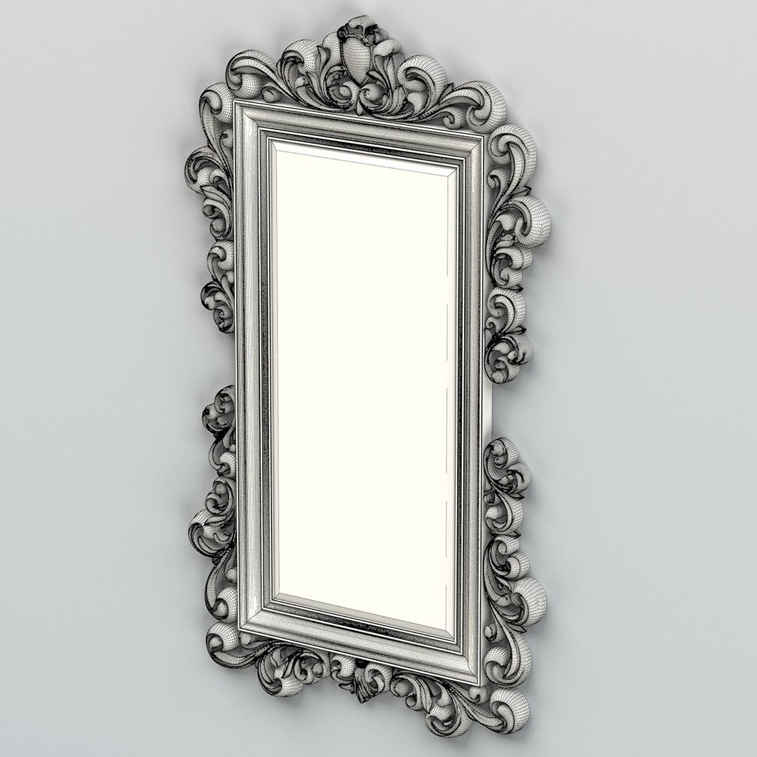 3d Carved Rectangle Mirror Frame