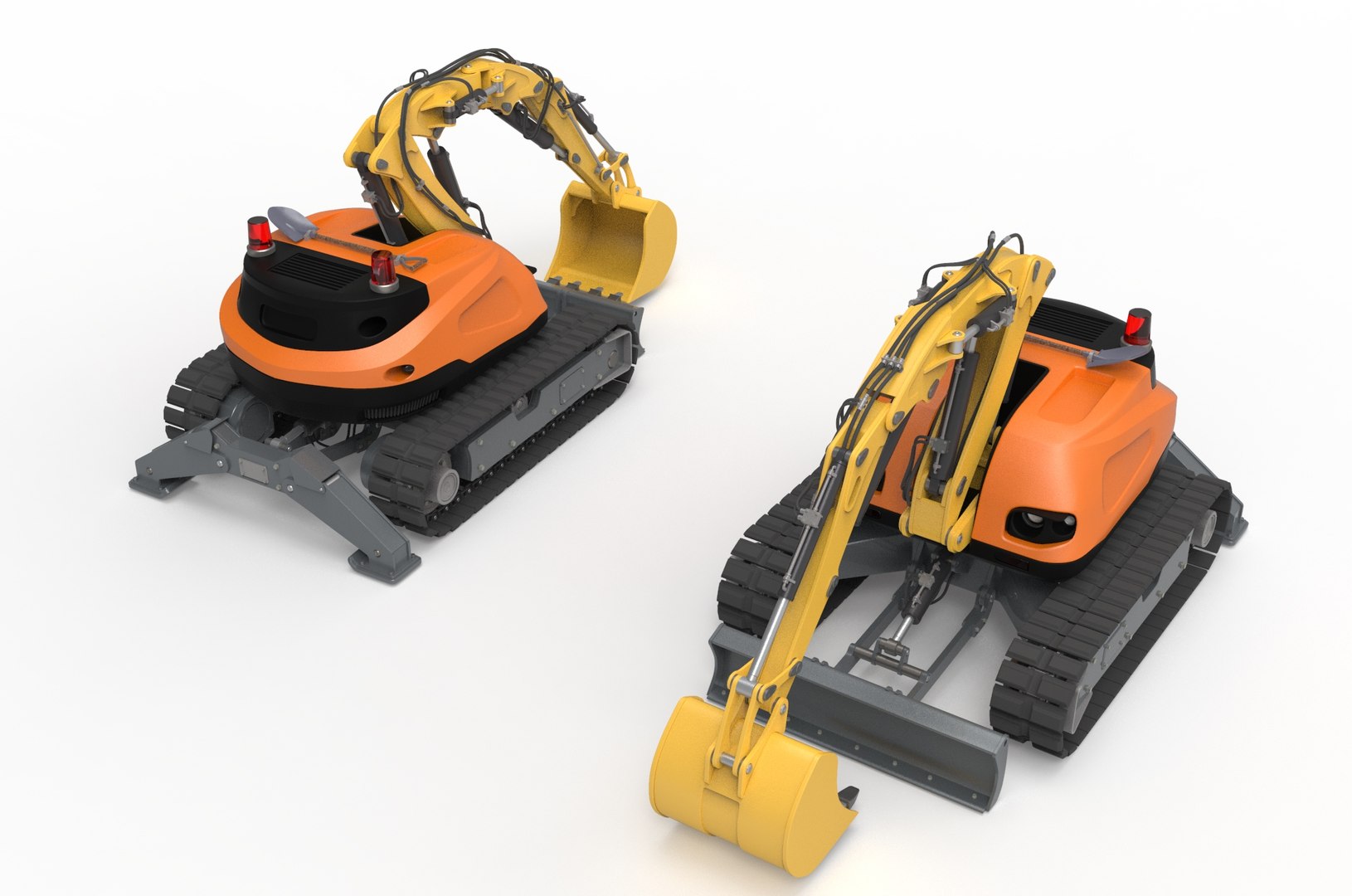 3D Excavator-remote Controlled Demolition Robots - TurboSquid 2300692