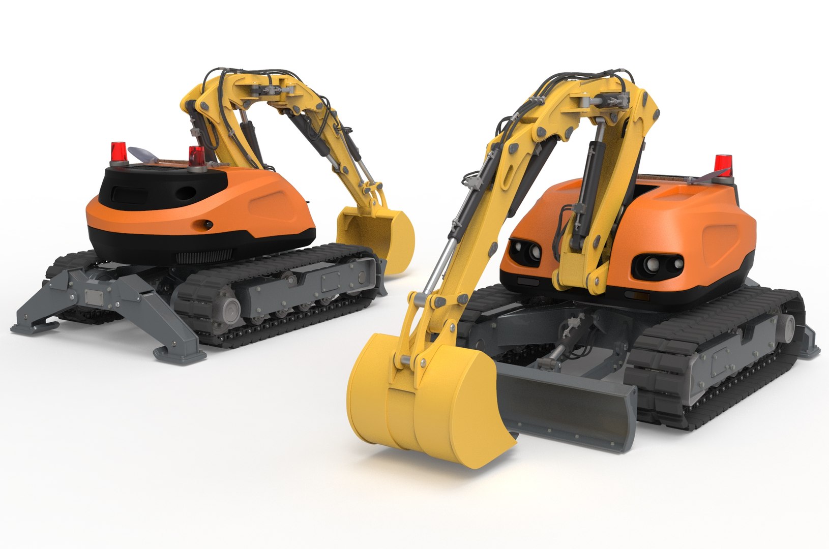 3D Excavator-remote Controlled Demolition Robots - TurboSquid 2300692