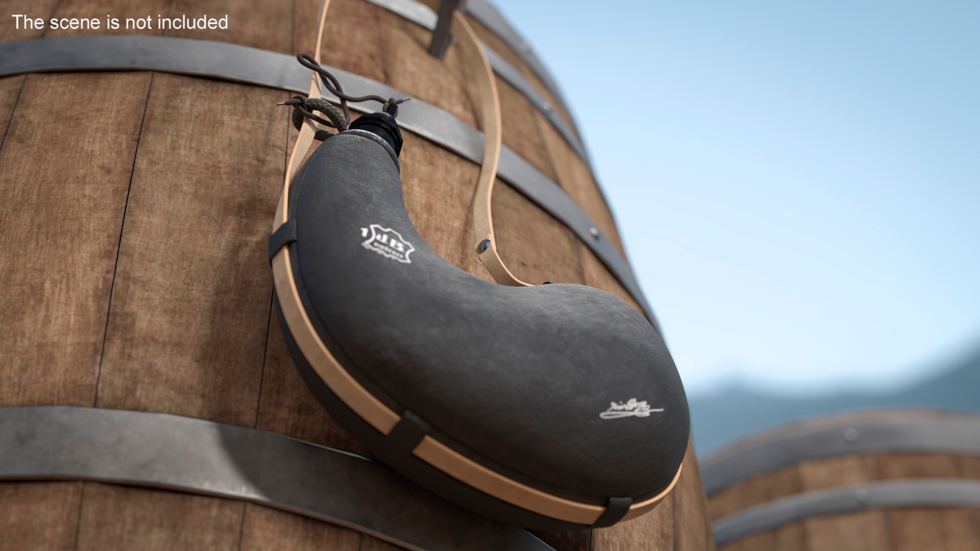 3D Model Spanish Hanging Wineskin JB Black - TurboSquid 2189662