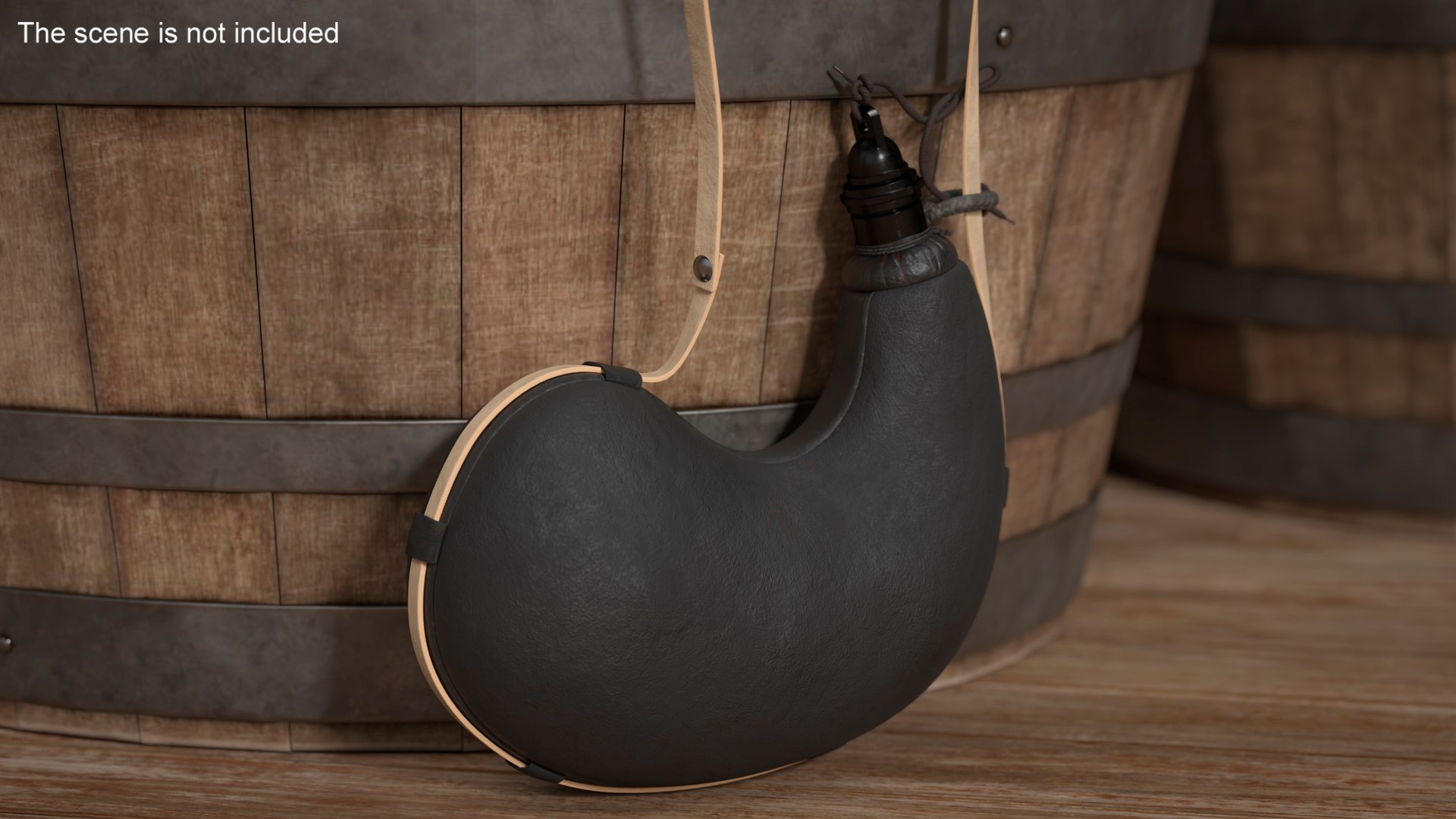 3D Model Spanish Hanging Wineskin JB Black - TurboSquid 2189662