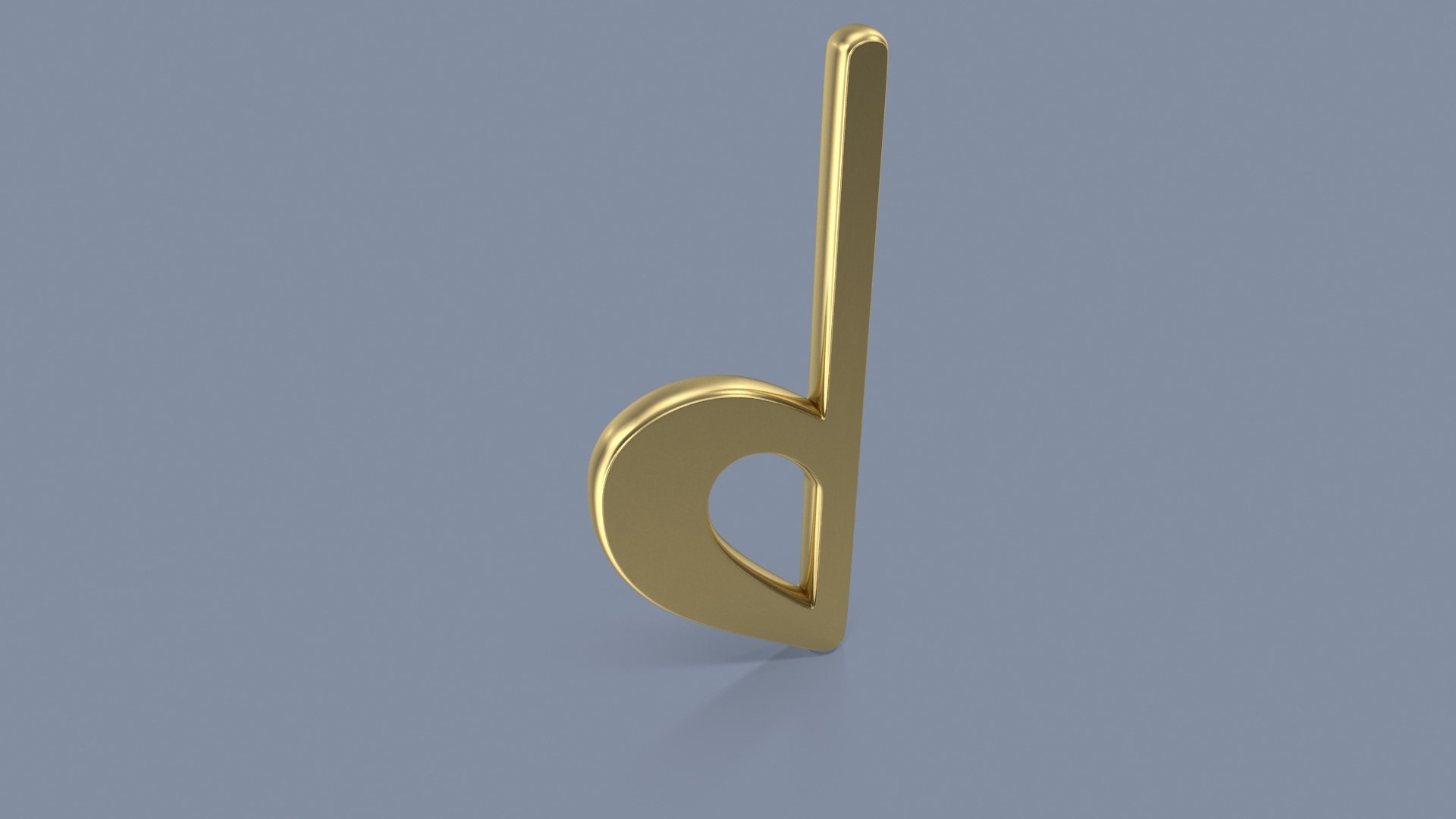 3D Flat Music Symbol Gold Model - TurboSquid 2056230