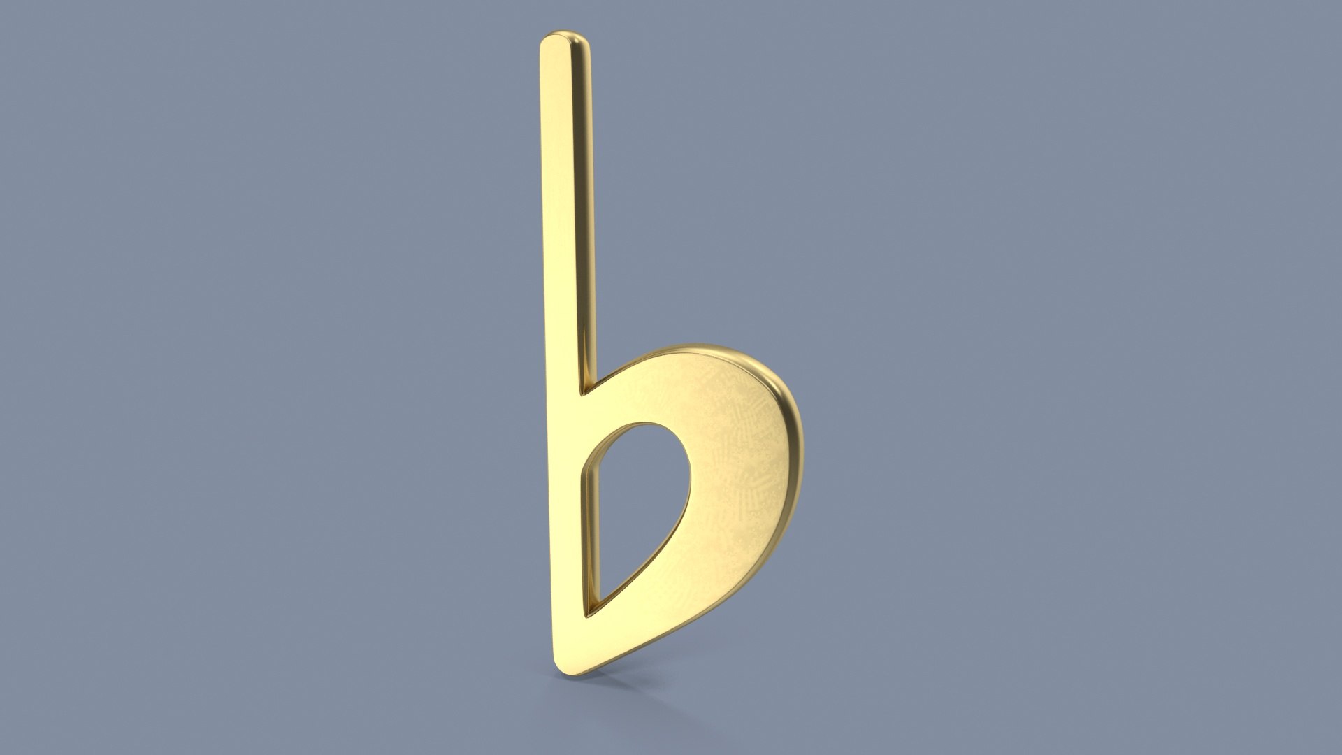 3D Flat Music Symbol Gold Model - TurboSquid 2056230