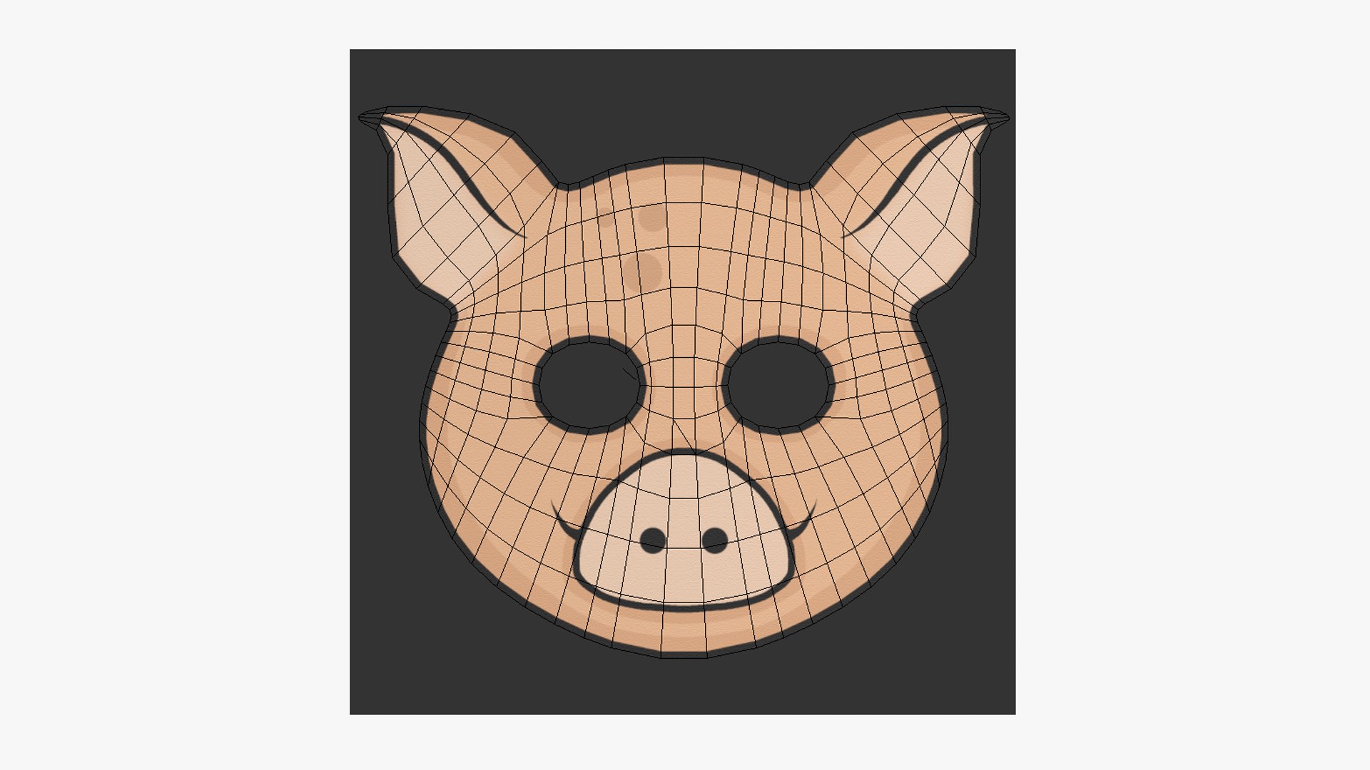 3D Pig Mask Paper 01 - Character Design Fashion - TurboSquid 2386367