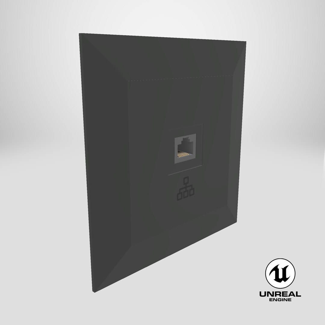 Ethernet Port Wall Socket 3D Model - TurboSquid 1808411