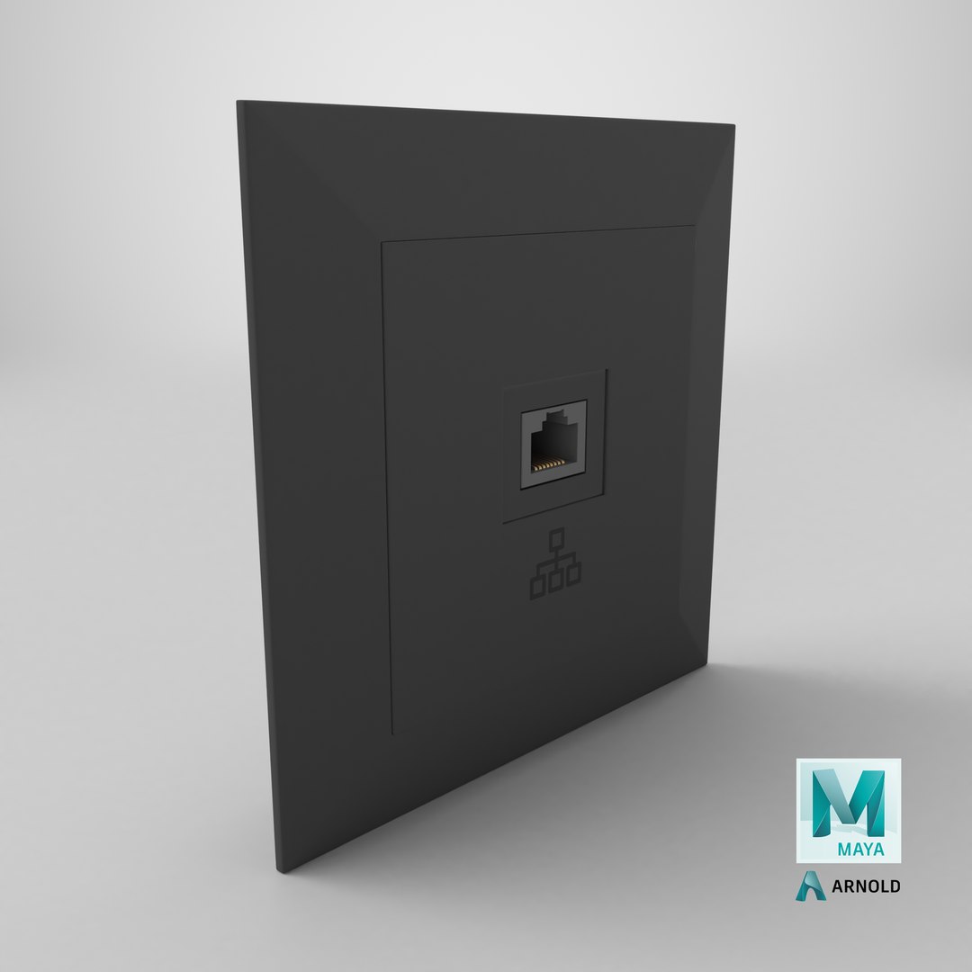 Ethernet Port Wall Socket 3D Model - TurboSquid 1808411