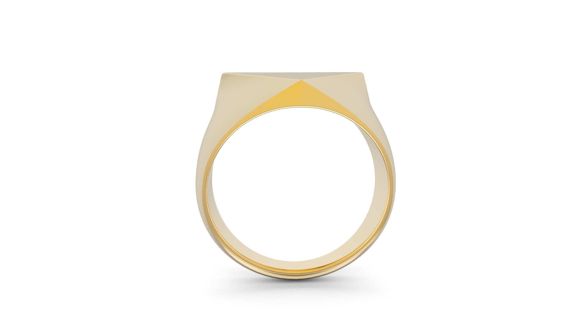 Gold Triangle Signet Ring 3D Model - TurboSquid 2022156