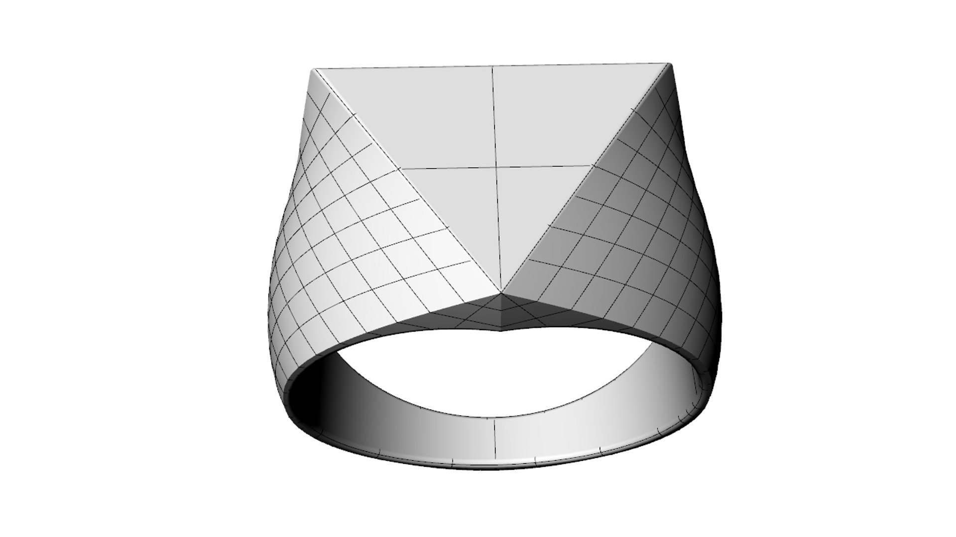 Gold Triangle Signet Ring 3D Model - TurboSquid 2022156