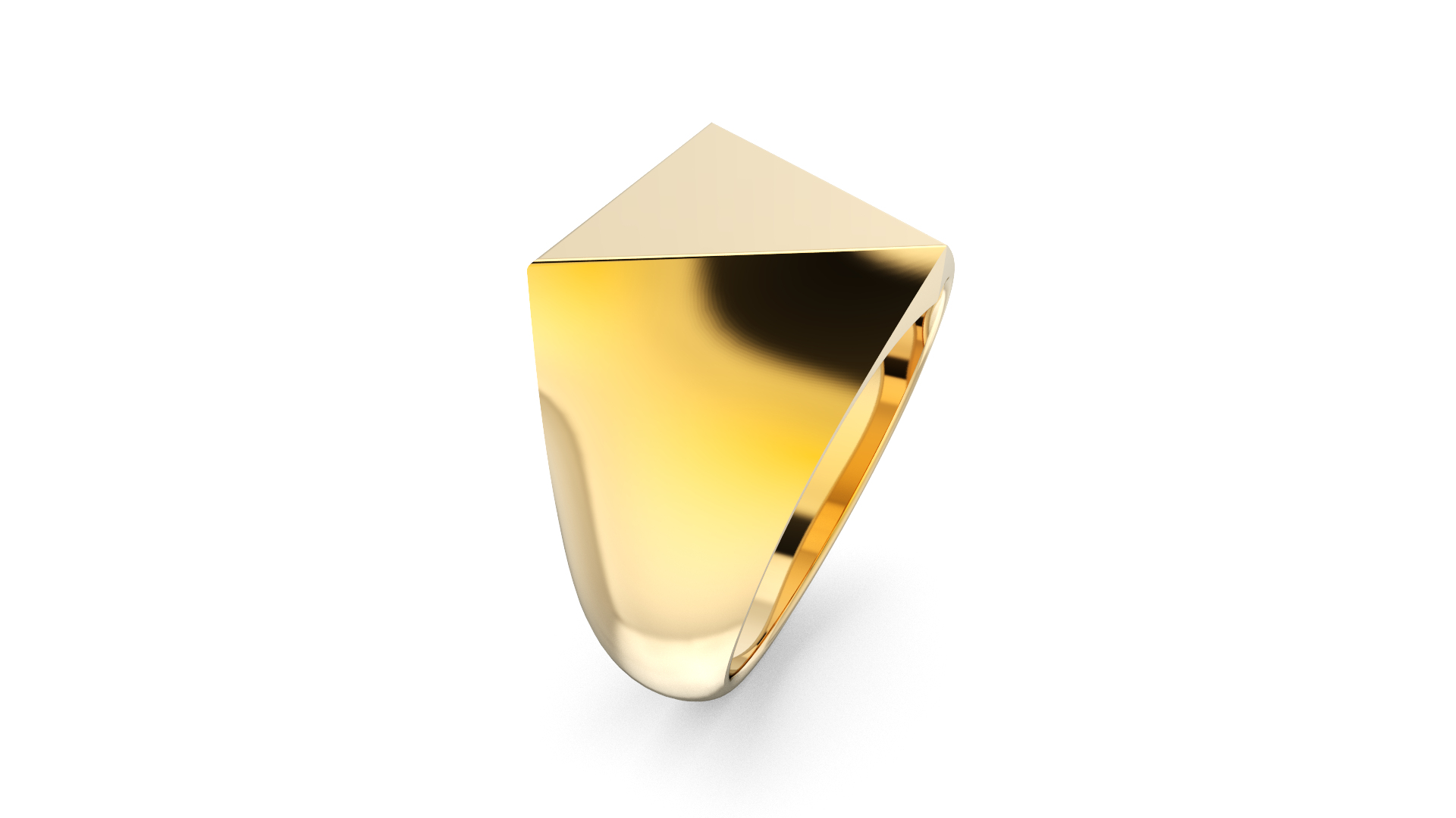Gold Triangle Signet Ring 3D Model - TurboSquid 2022156