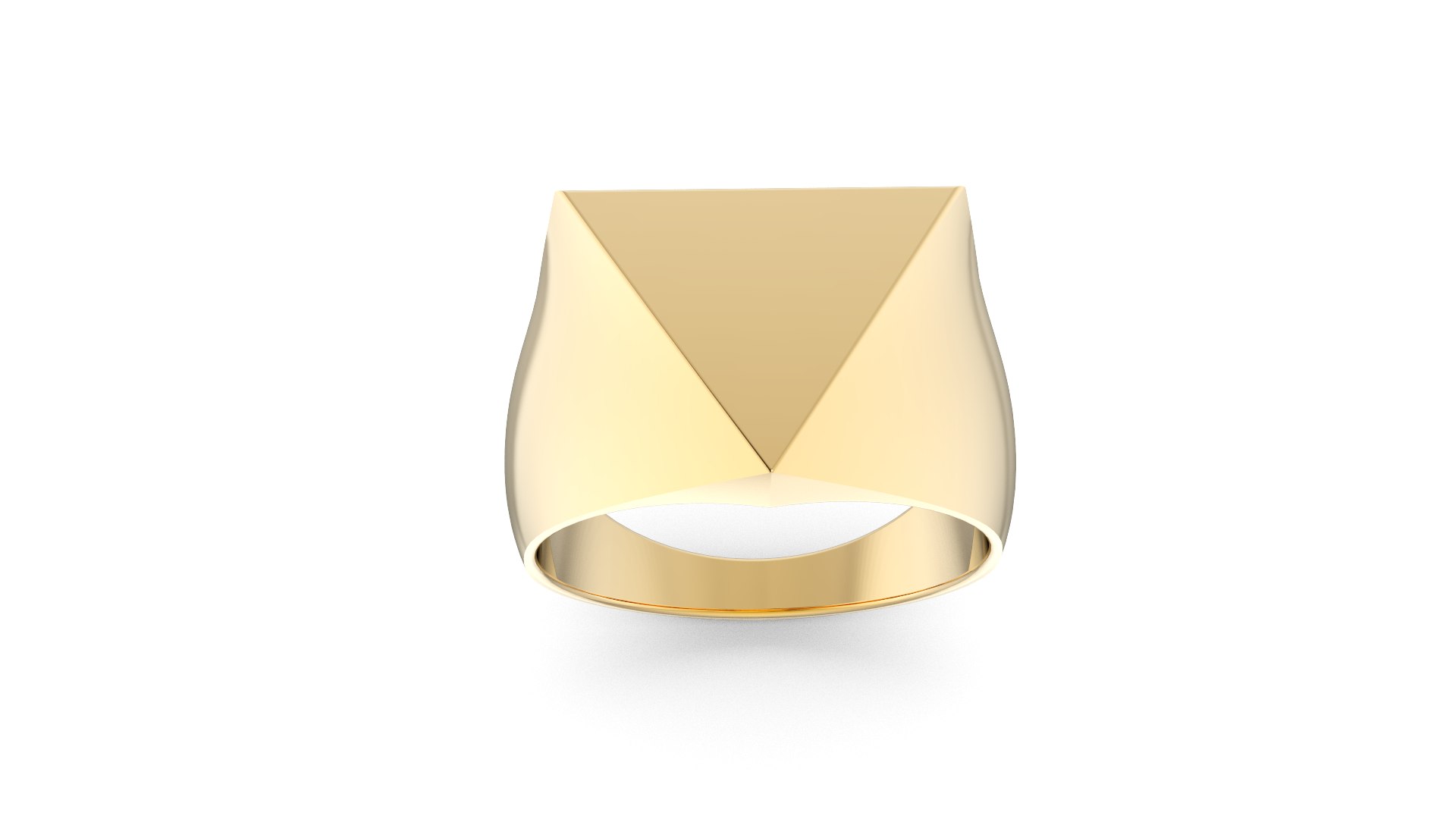 Gold Triangle Signet Ring 3D Model - TurboSquid 2022156