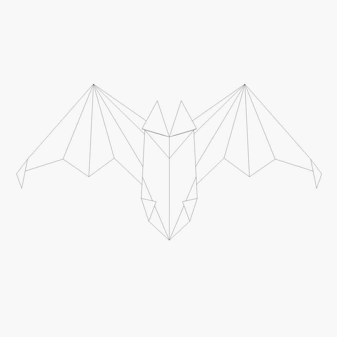 Origami Bat 3d Model