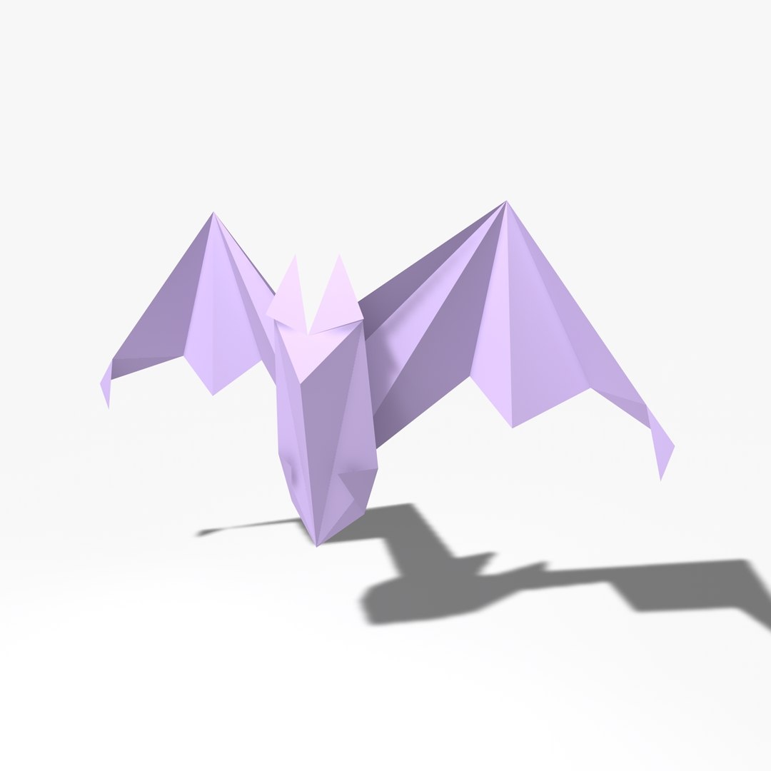 Origami Bat 3d Model