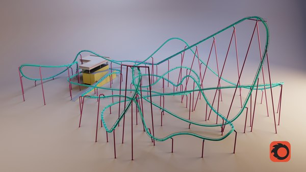Roller coaster model - TurboSquid 1692292