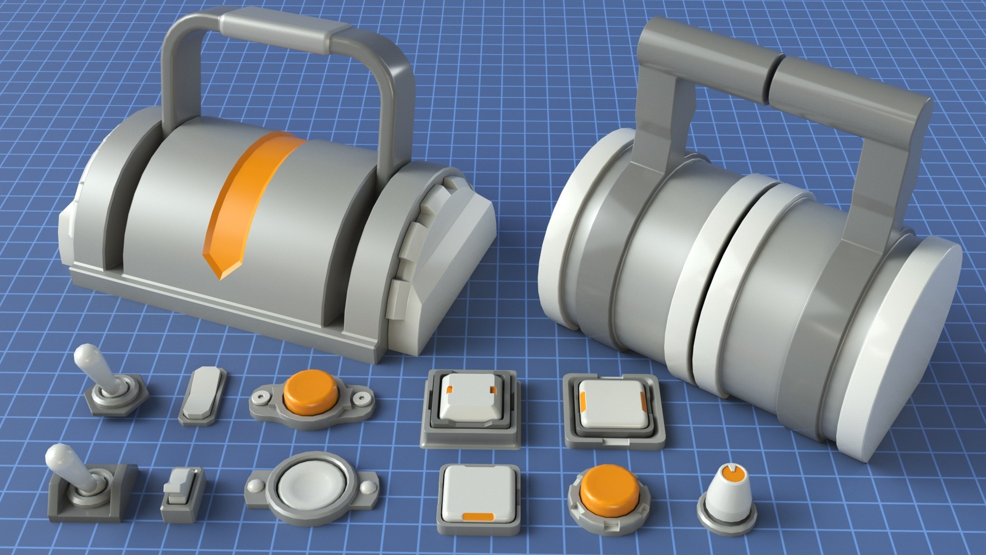 3D Industrial Kitbash - 9 - 156 Pieces Model - TurboSquid 2127217