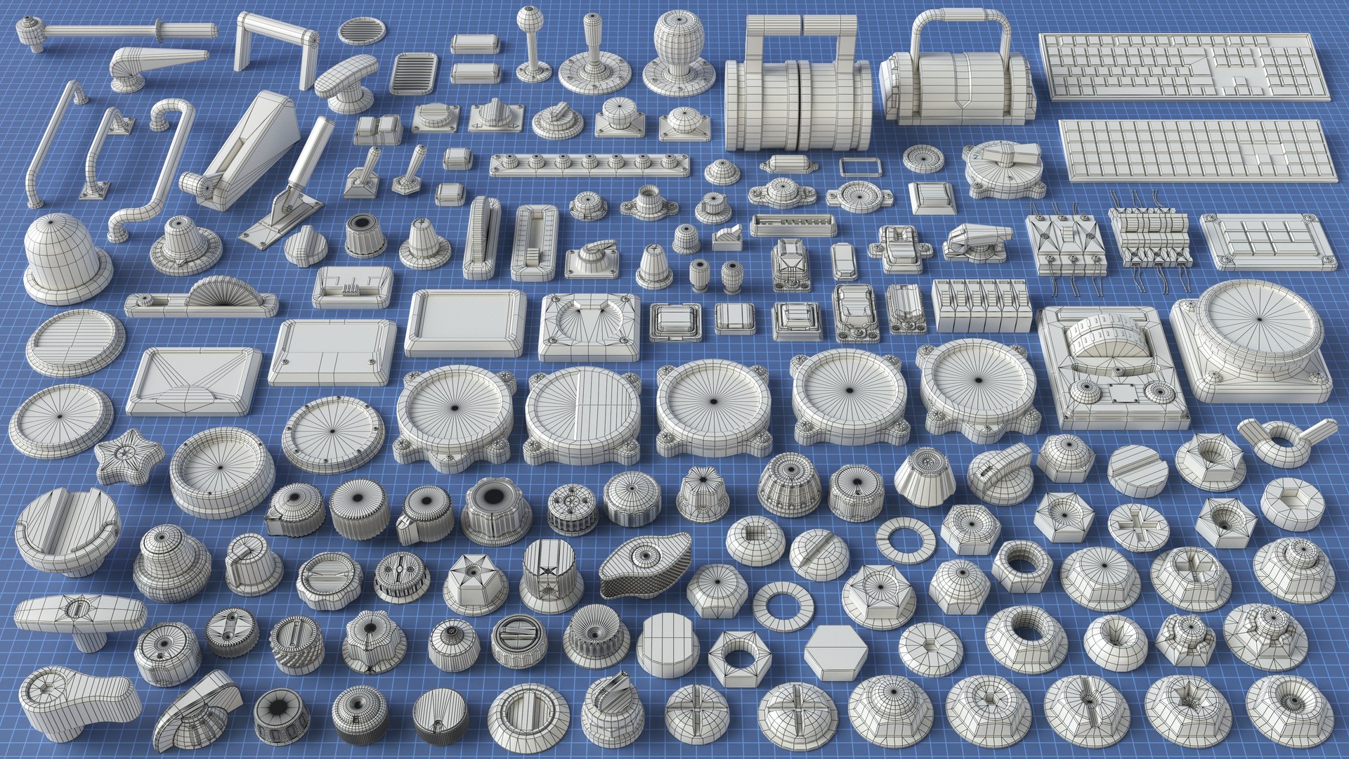 3D Industrial Kitbash - 9 - 156 Pieces Model - TurboSquid 2127217