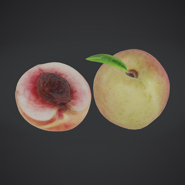 modelo 3d Fruta Melocotón Low Poly - TurboSquid 2371574