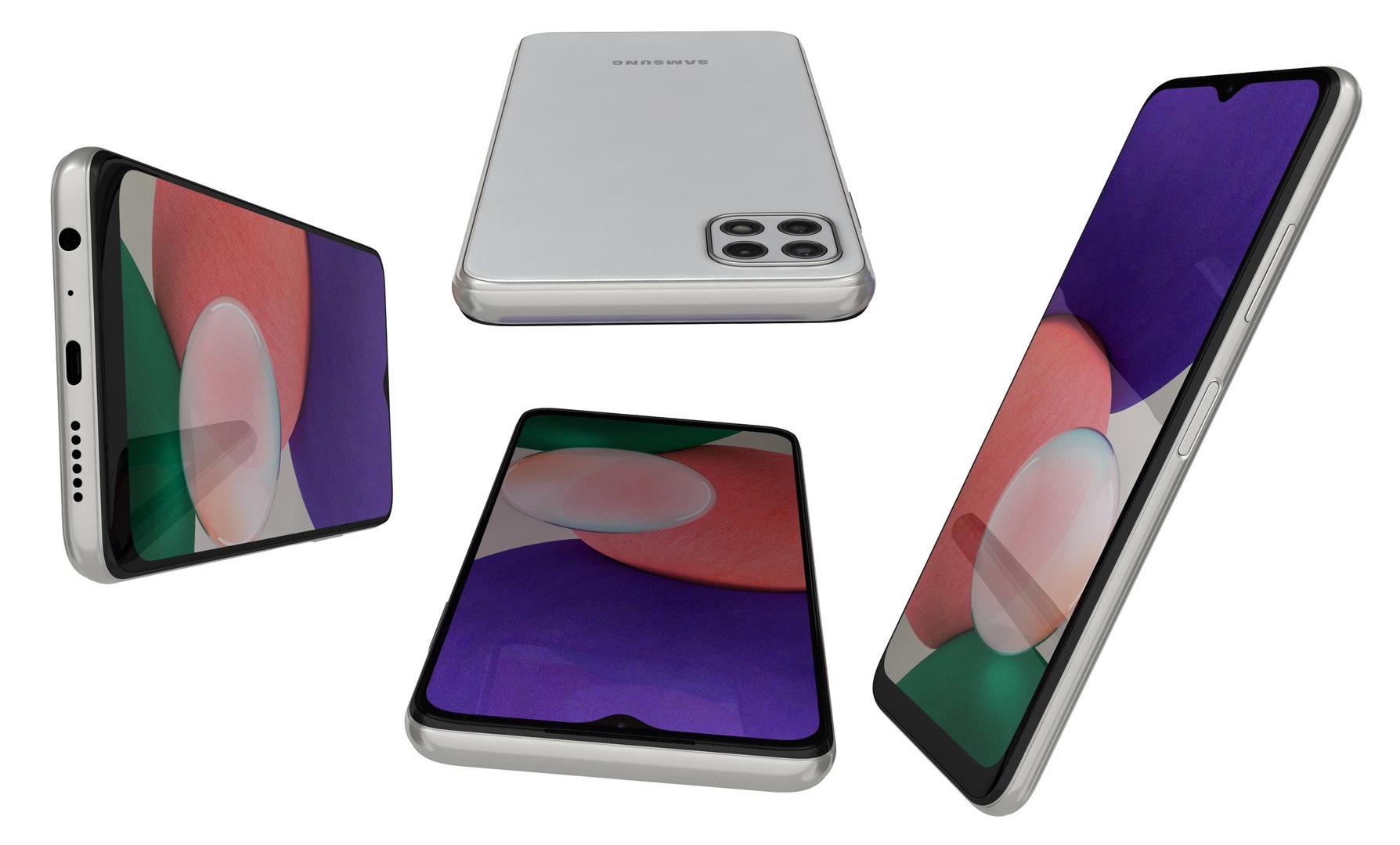 Samsung Galaxy A22 5G White 3D model - TurboSquid 1751774