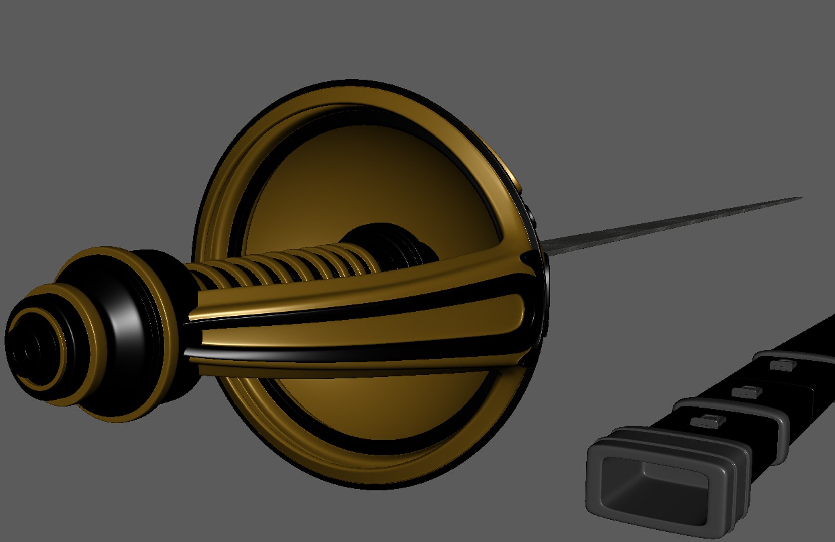 Sword Rapier Cartoon 3d Obj