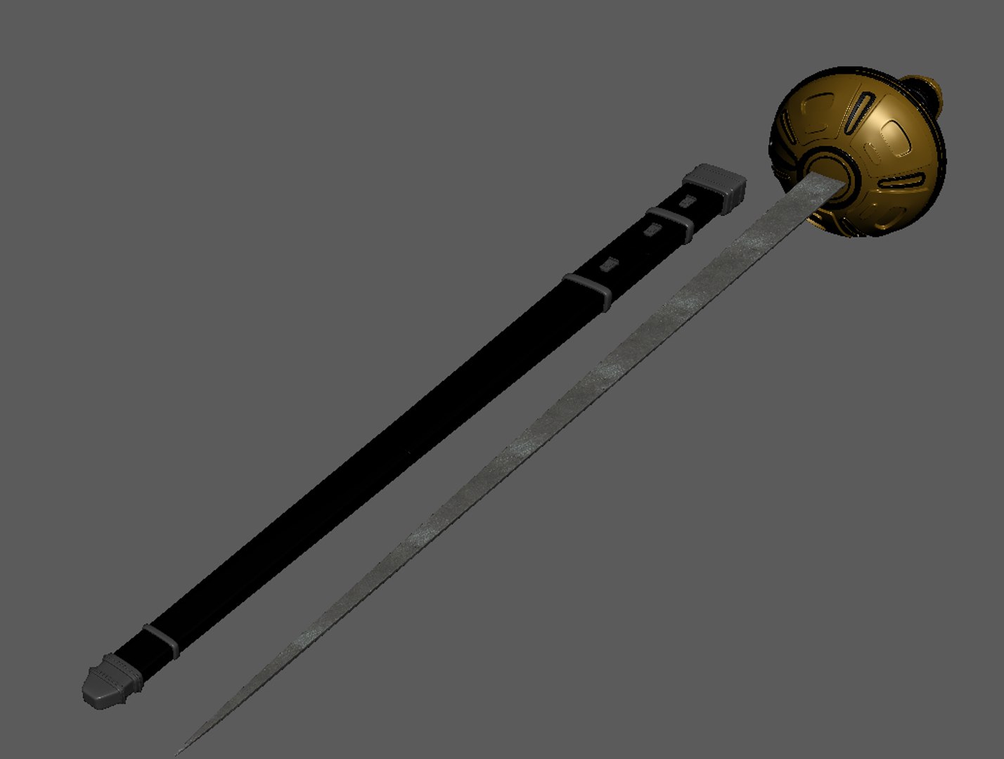 Sword Rapier Cartoon 3d Obj