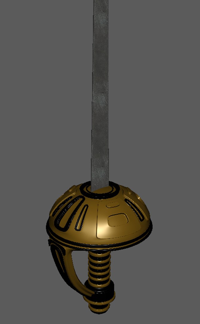 Sword Rapier Cartoon 3d Obj
