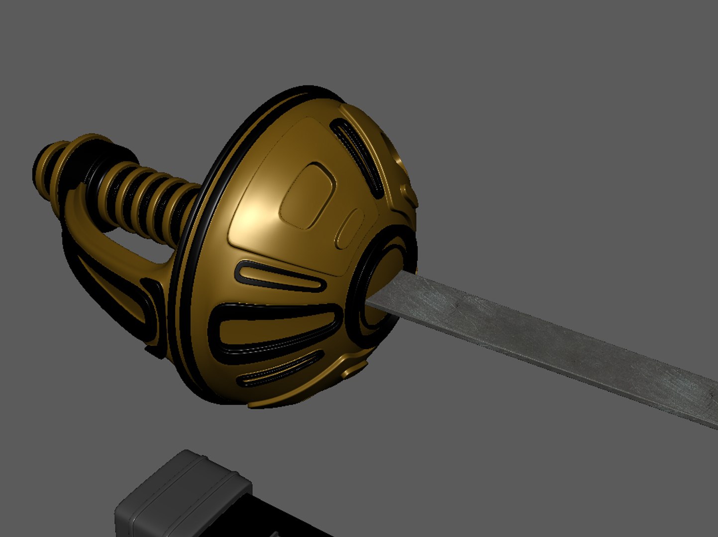 Sword Rapier Cartoon 3d Obj