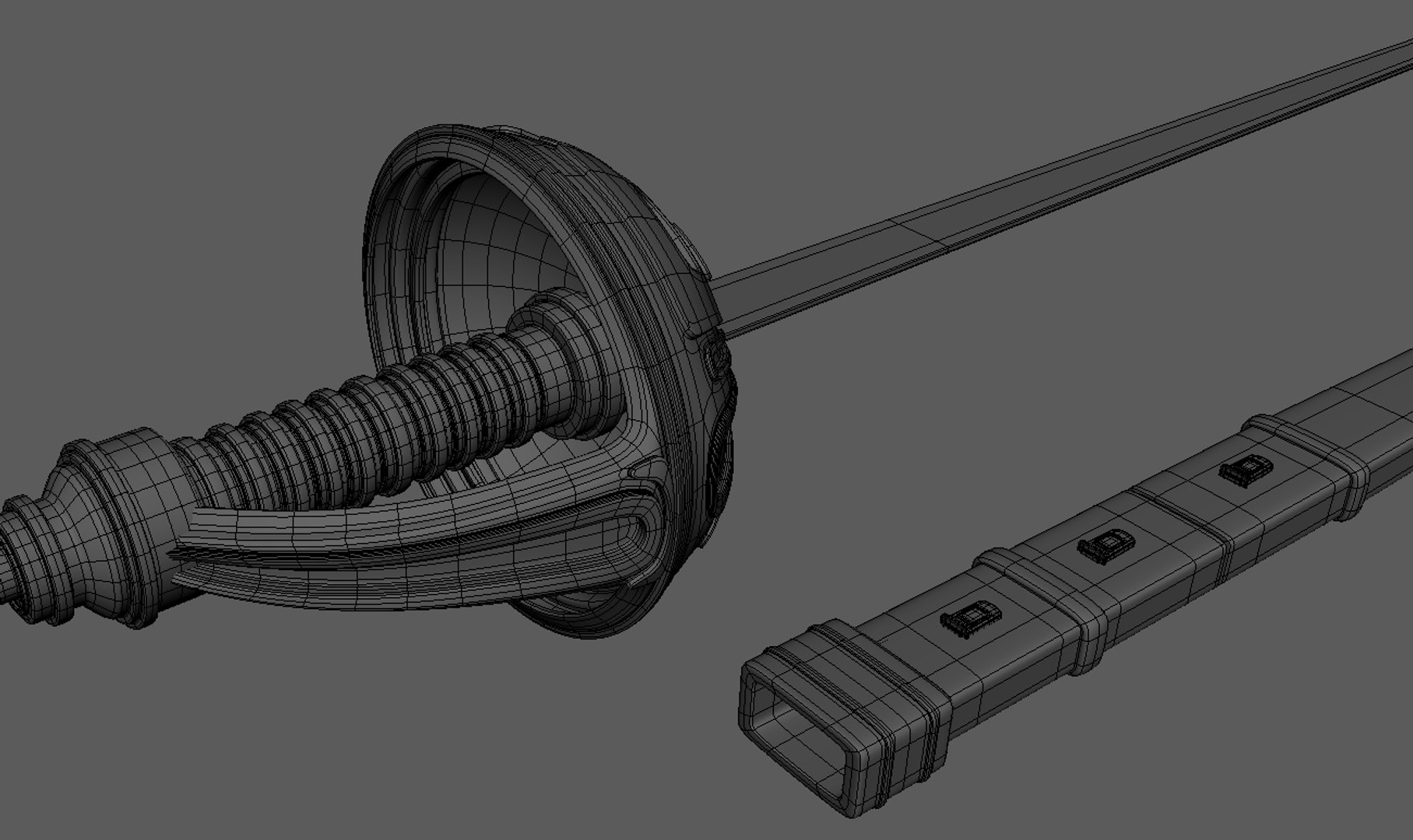 Sword Rapier Cartoon 3d Obj