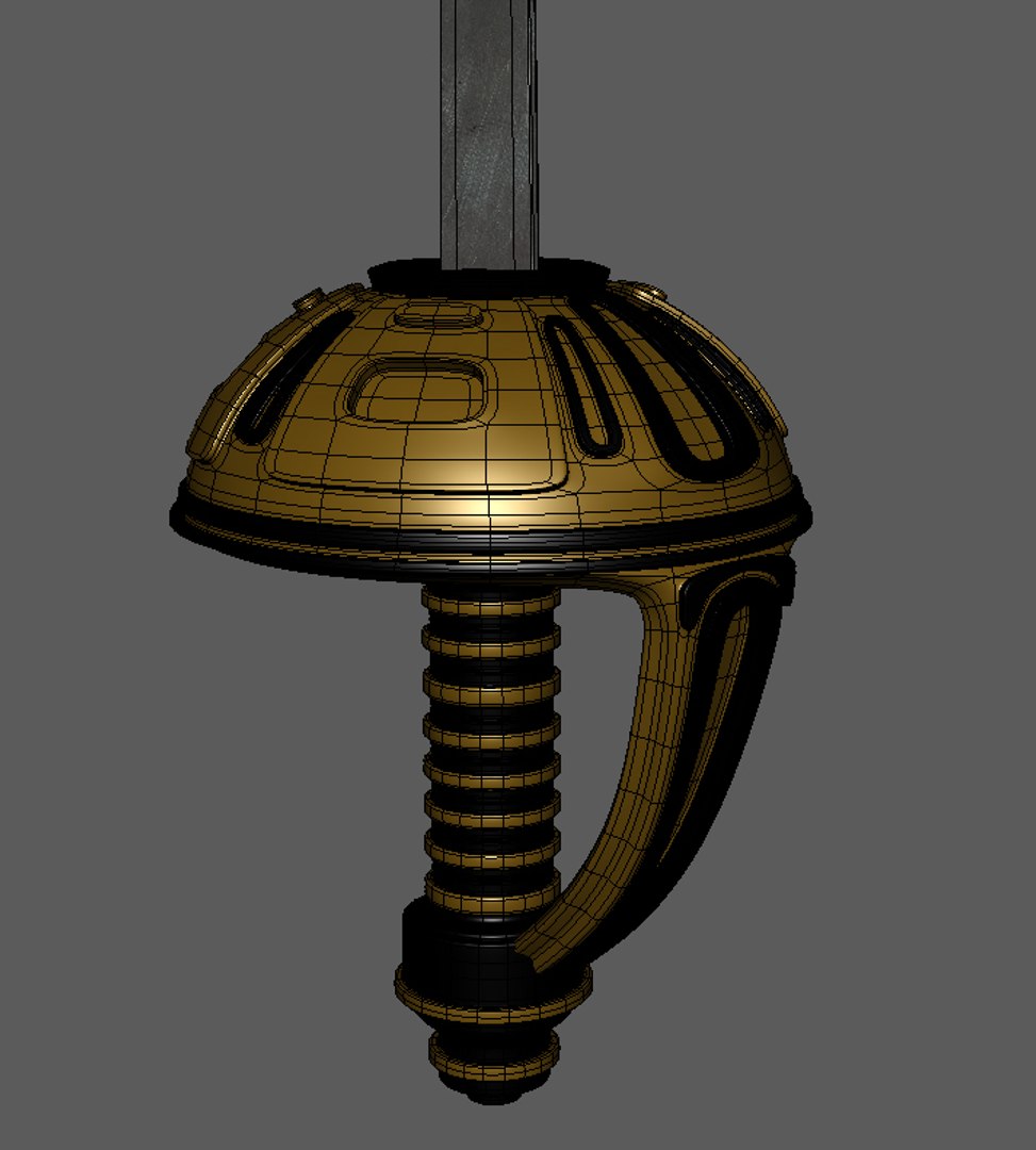 Sword Rapier Cartoon 3d Obj