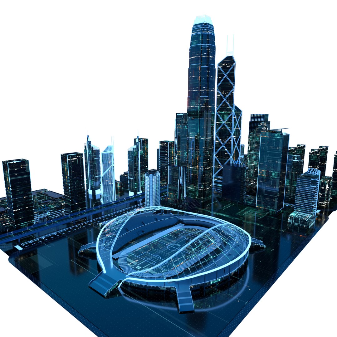 Future City night city3D模型 - TurboSquid 1914877