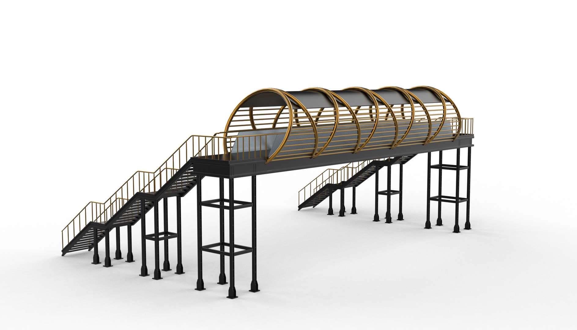 3D Model Footbridge 3D Model - TurboSquid 2442076