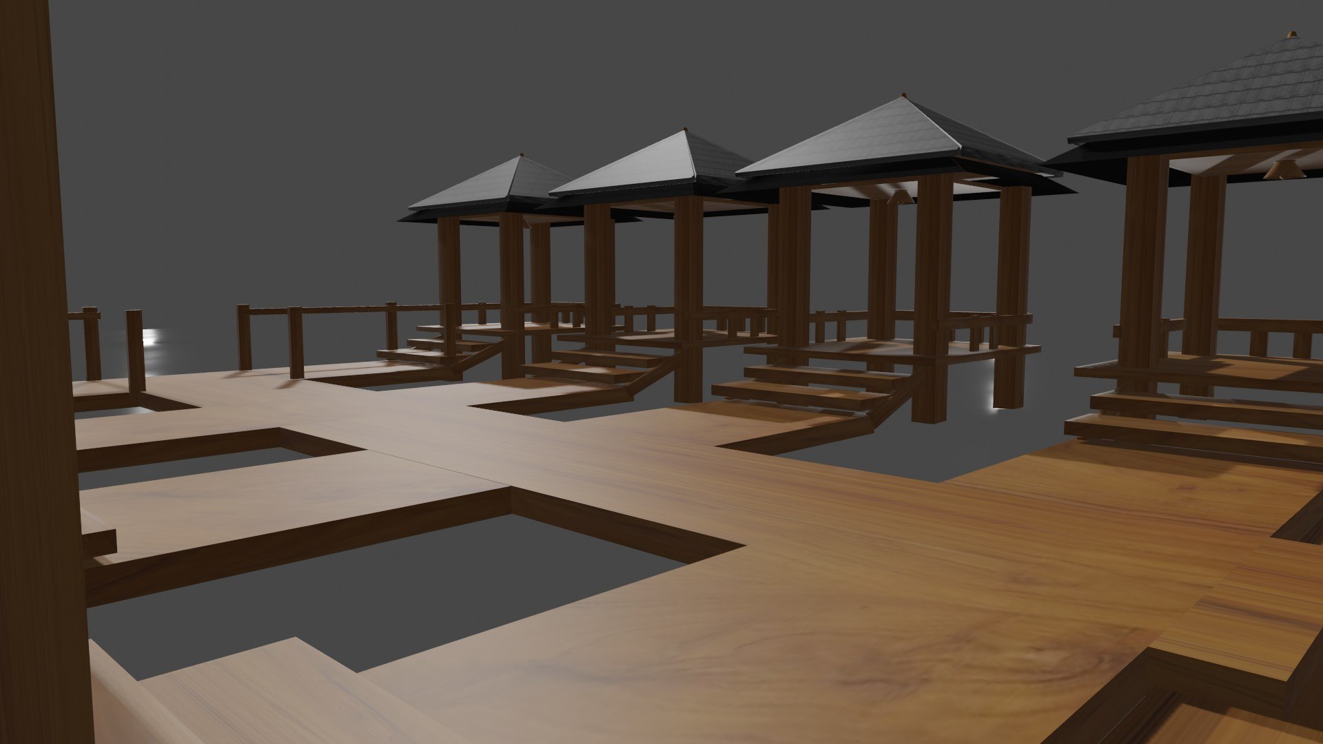 Restorant Food Gazebo Wood Teak Outdoor Beach 3D Model - TurboSquid 2030361