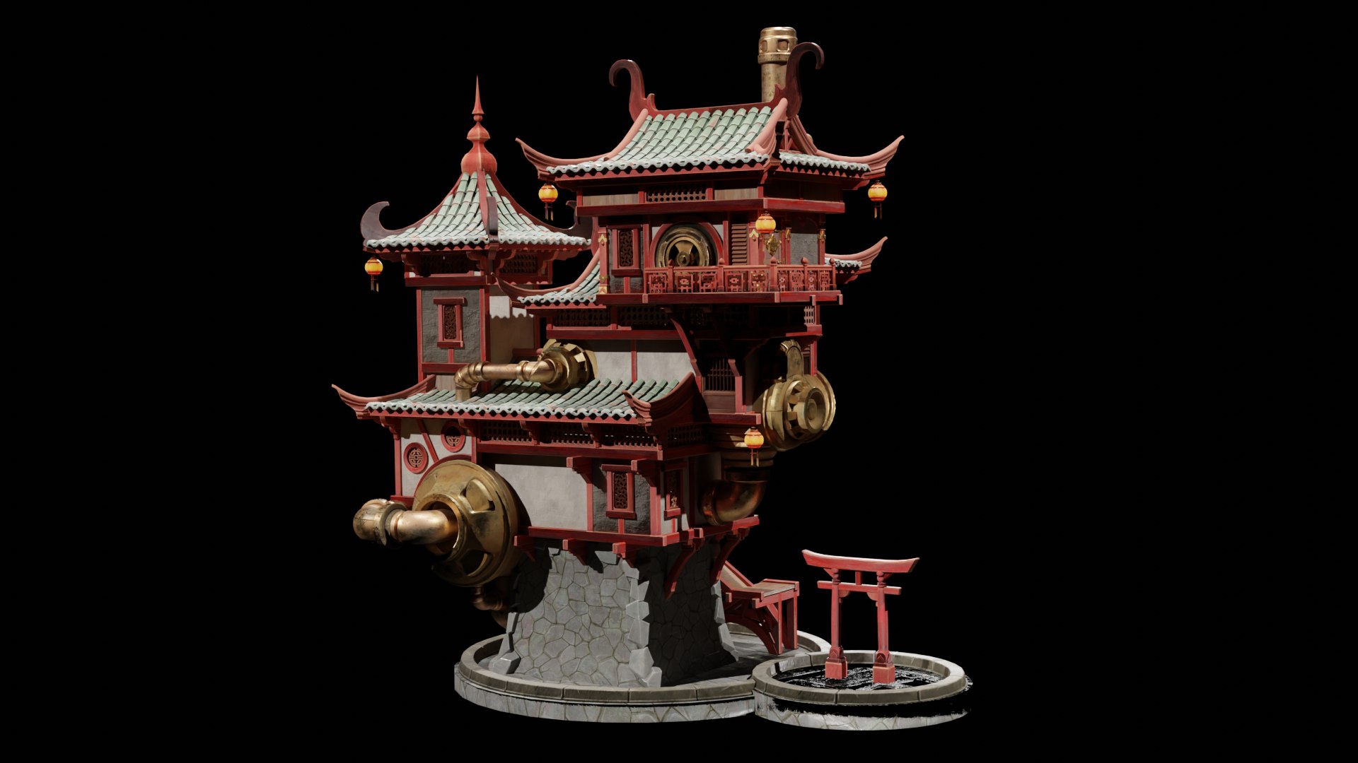 STEAM HOUSE 3D - TurboSquid 1963711