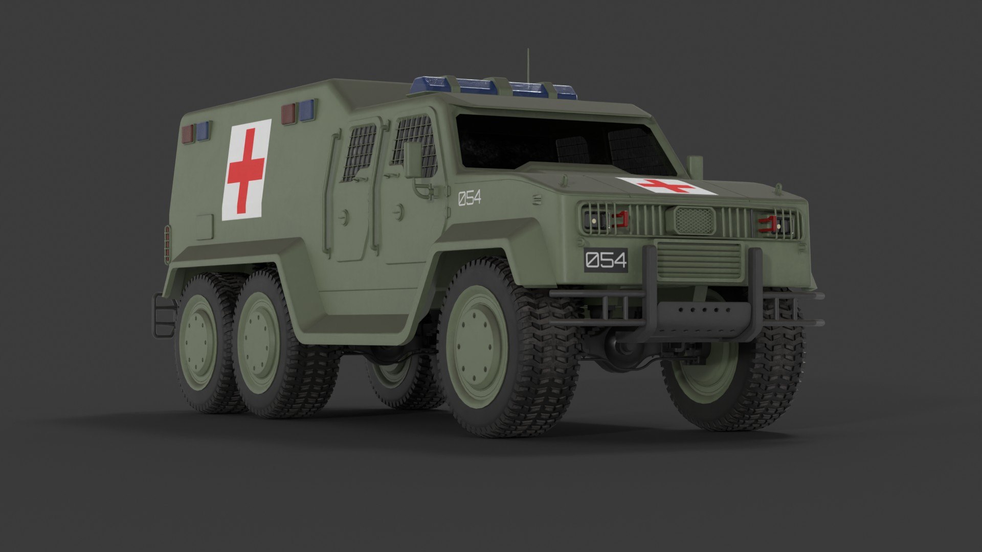 3D Model Military Ambulance - TurboSquid 2070284