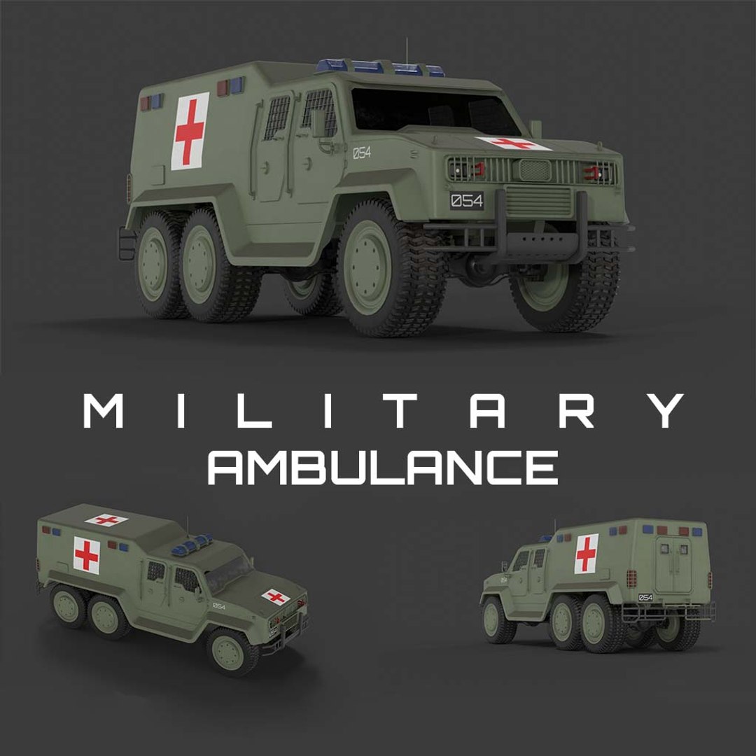 3D Model Military Ambulance - TurboSquid 2070284