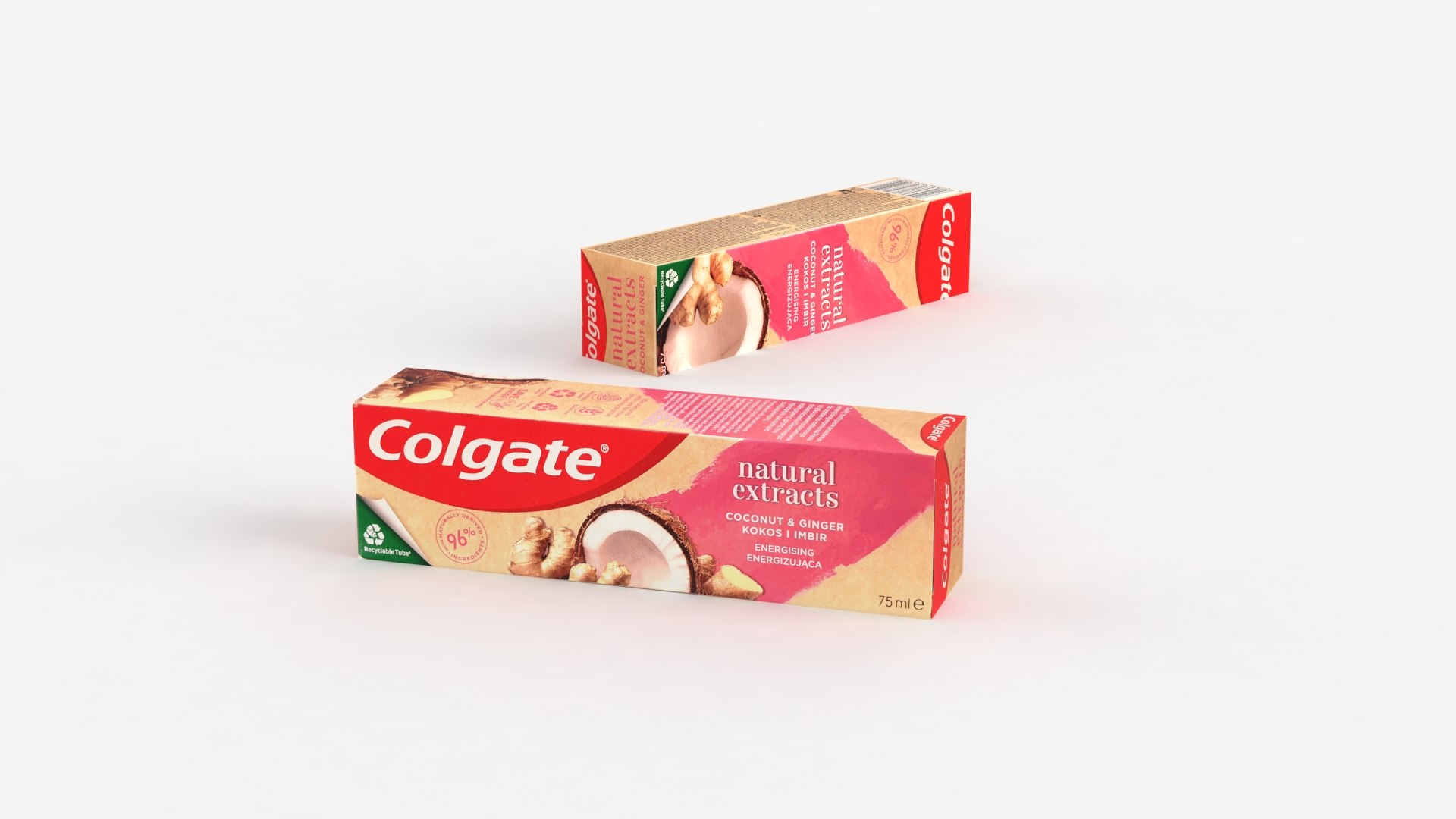 3D Model Colgate Natural Extracts Coconut And Ginger Toothpaste 75ml ...
