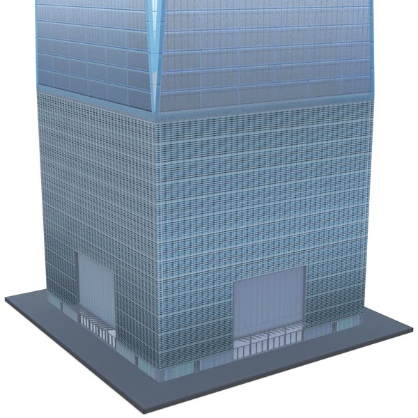 3d model world trade center low-poly
