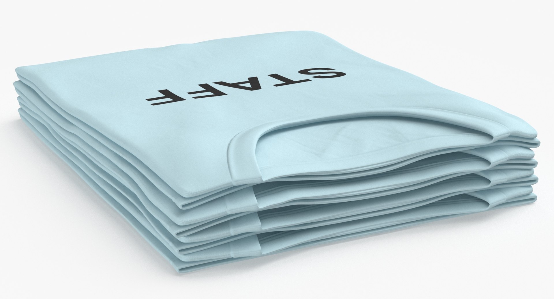 Female Crew Neck Folded Stacked Blue Staff 01 Model - TurboSquid 1772830