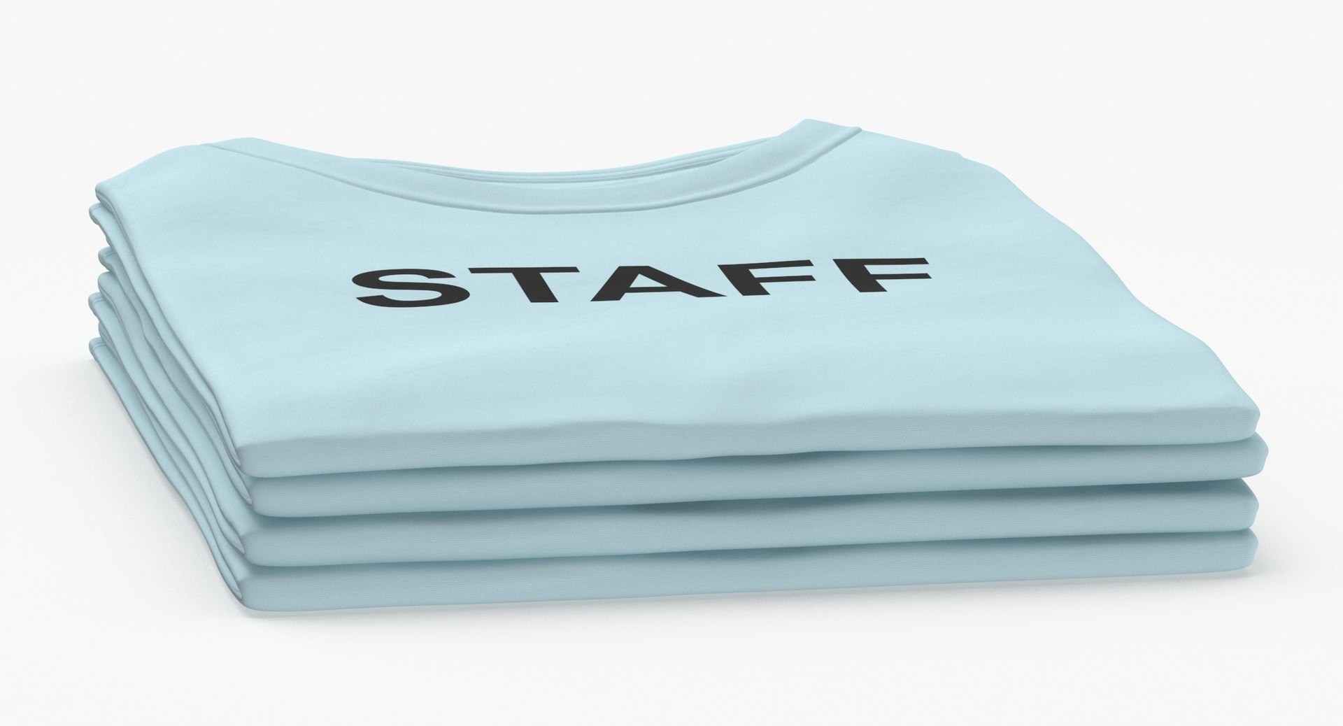 Female Crew Neck Folded Stacked Blue Staff 01 Model - TurboSquid 1772830