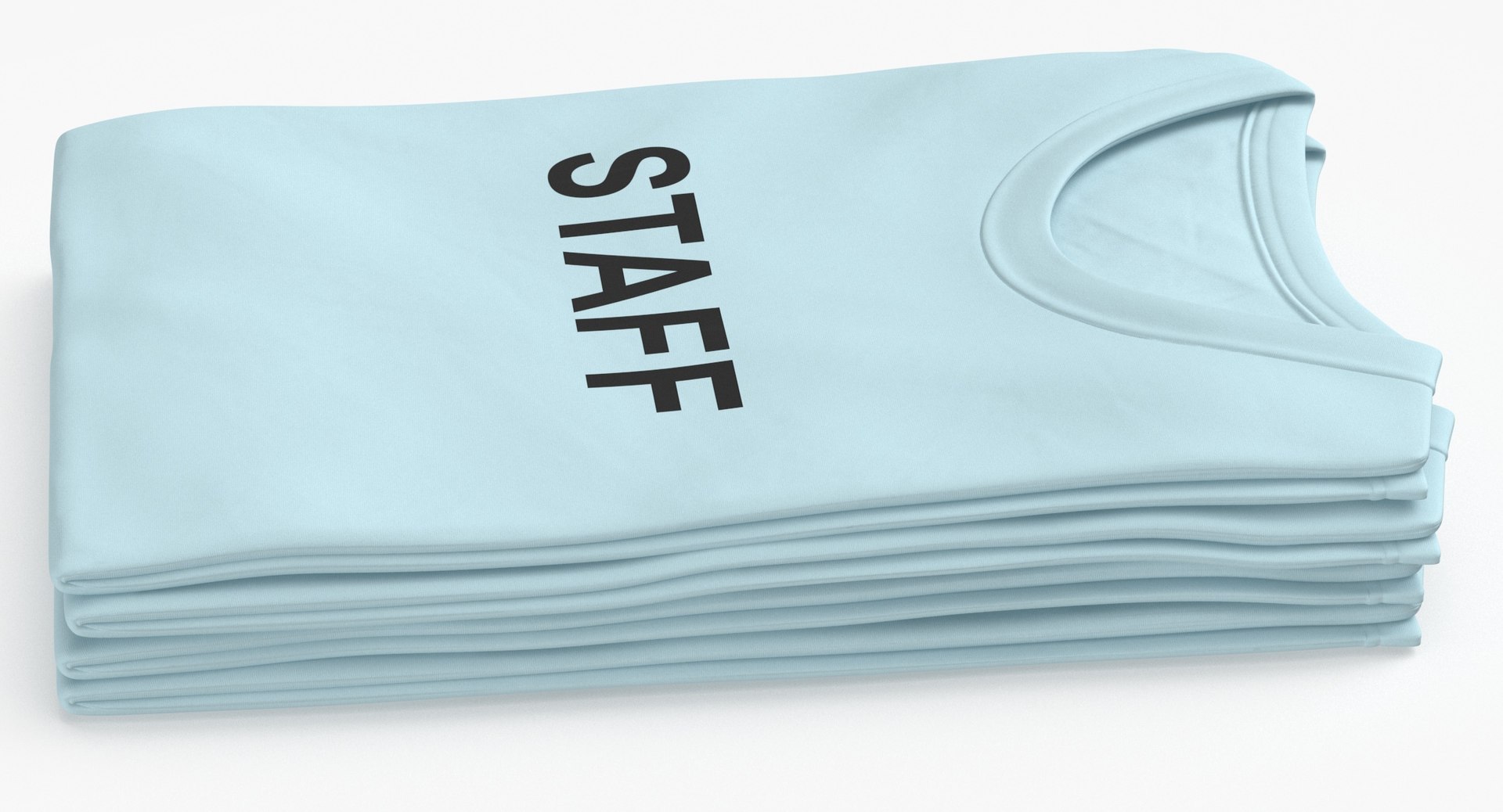 Female Crew Neck Folded Stacked Blue Staff 01 Model - TurboSquid 1772830