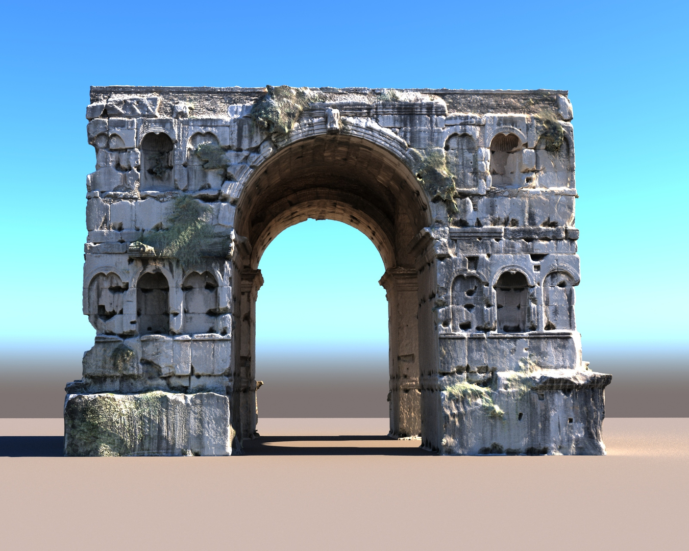 3D Ancient Roman Giant Gate - TurboSquid 2304149