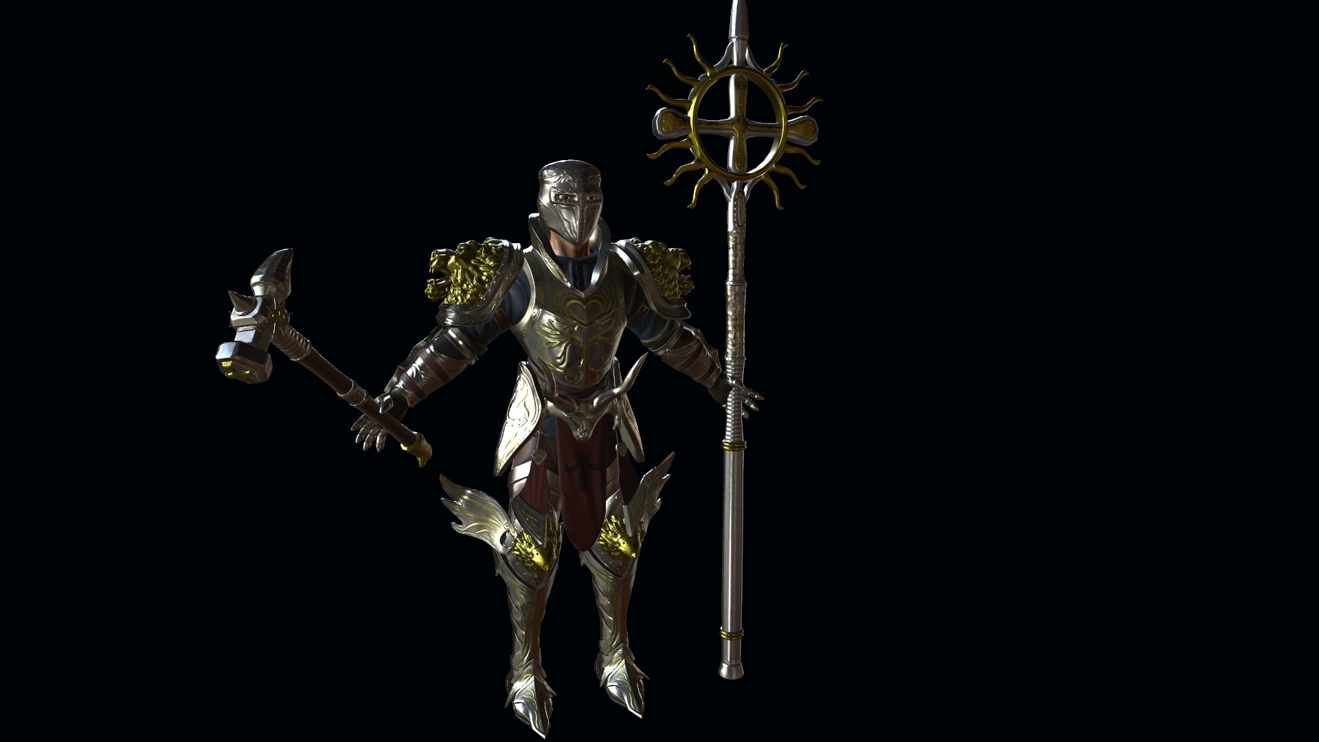 3D Model Holy Knight - TurboSquid 1751593