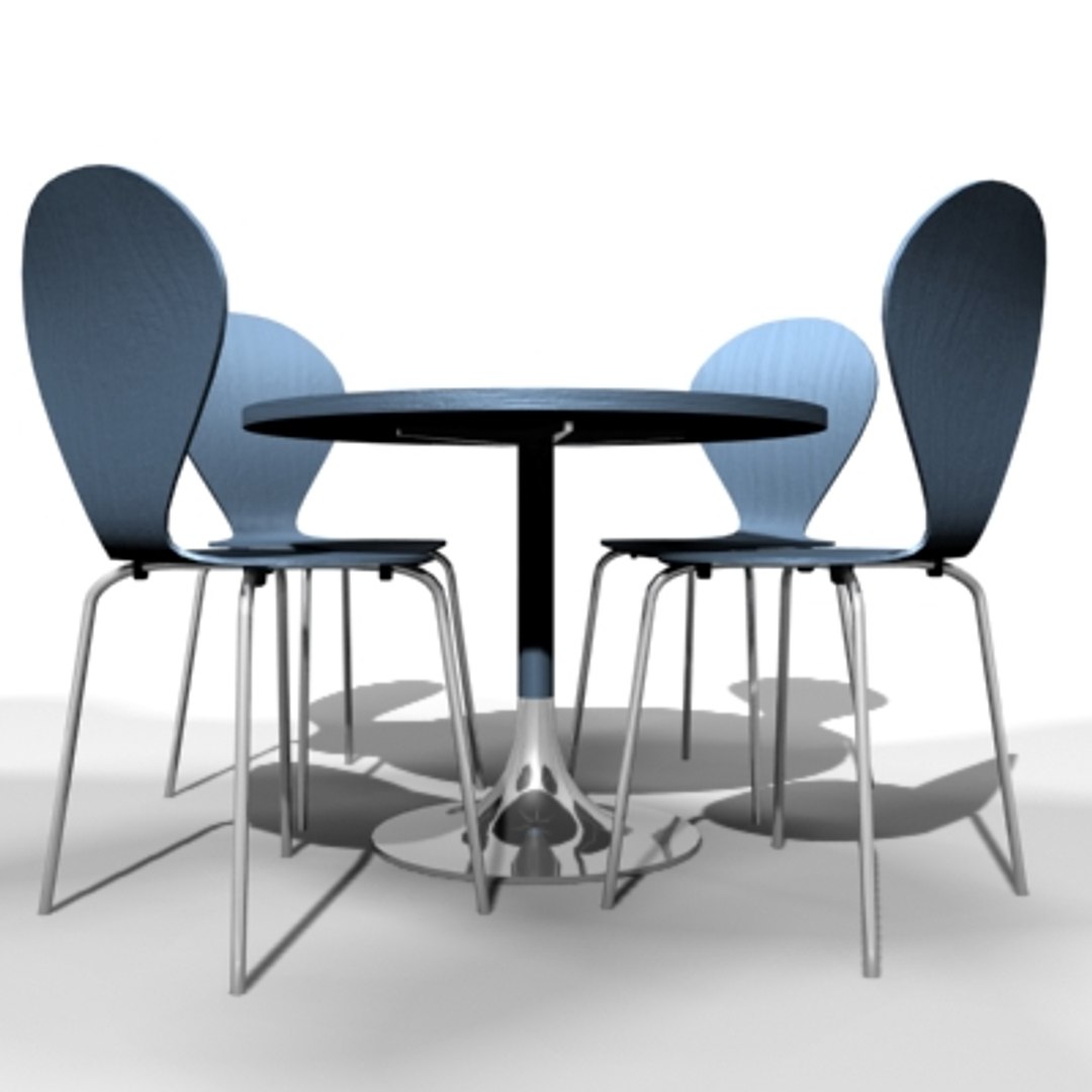 3d Modern Table Chairs Model