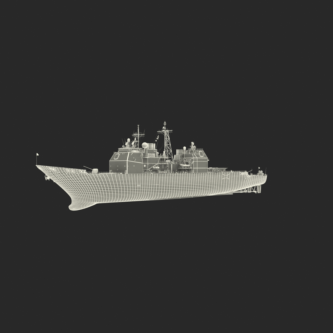 Model Ticonderoga Class Cruiser Mobile Bay CG-53 3 Model 3D ...