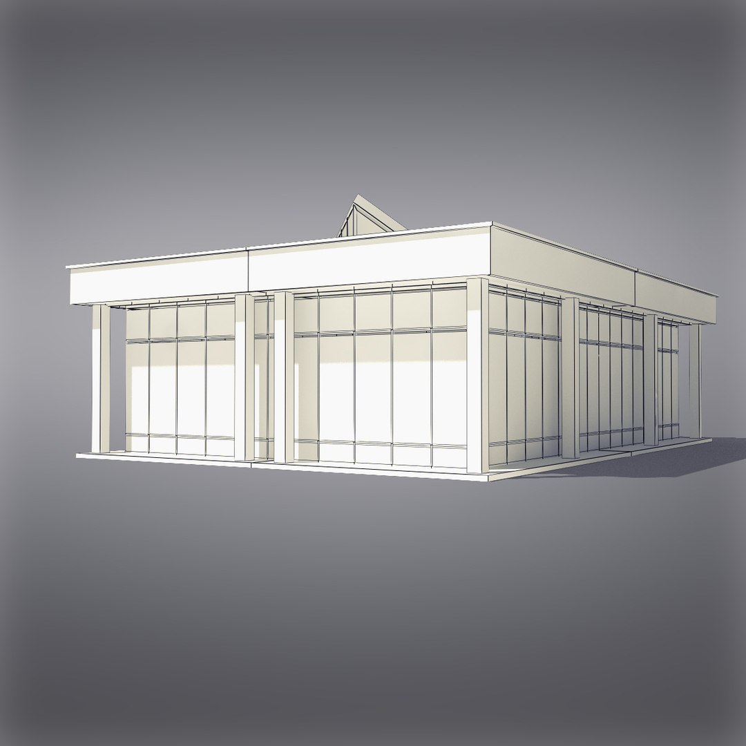 Modern Generic Building 3d Model
