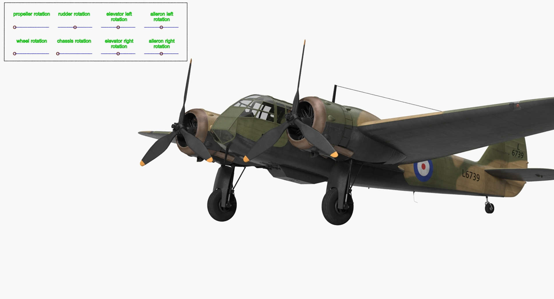 British Light Bomber Aircraft 3D Model - TurboSquid 1261777