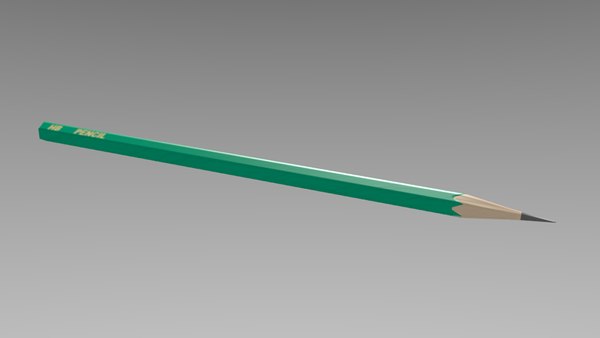 3d model of pencil